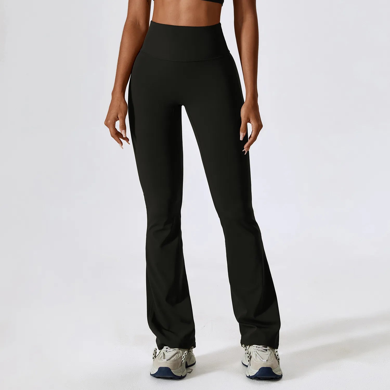 Flare Leggings Yoga Pants Women High Waist Wide Leg Pants Women Gym Fitness Sports Black Flared Pant Latin Dance Trousers Cloud Active